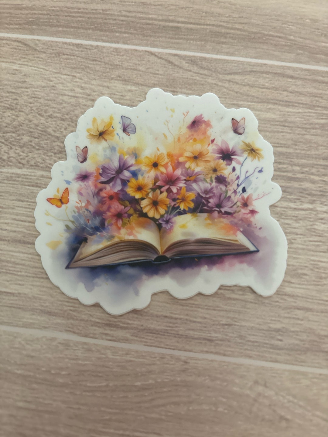 Book Vinyl Sticker. Sticker for Water Bottles, Candles, Laptops ...