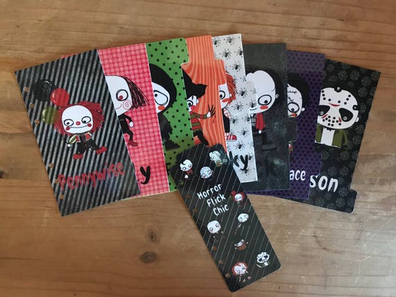 Horror Film Halloween Themed Planner Dividers. Each Divider | Etsy UK