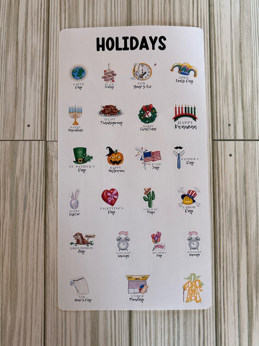 Holiday One Inch Sticker Sheets. Planner Decorations, Stickers ...