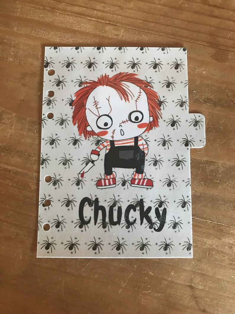 Horror Film Halloween Themed Planner Dividers. Each Divider Has a ...