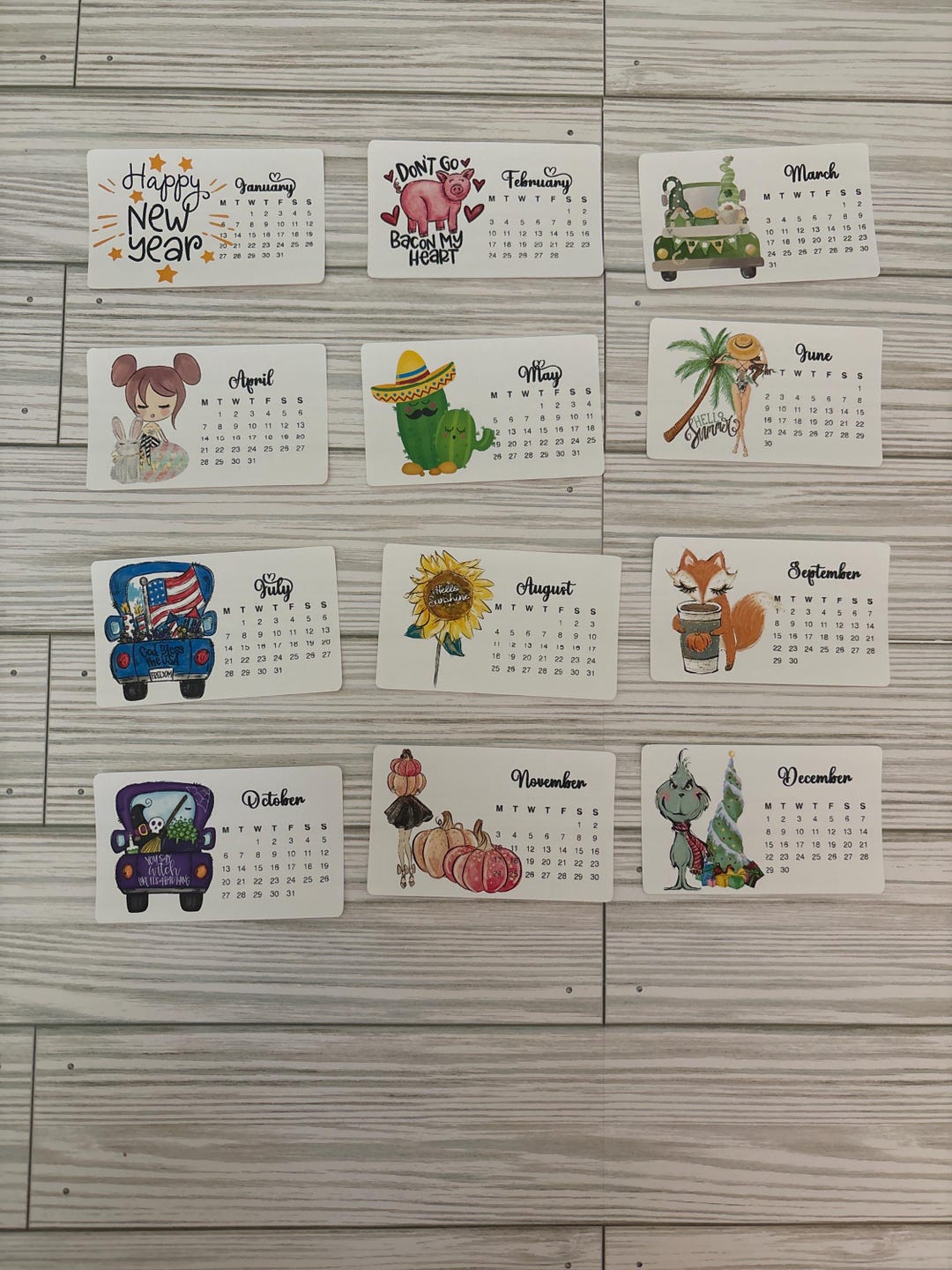 Yearly Calendar Die Cuts. Use These Vibrant Die Cuts to Decorate a ...
