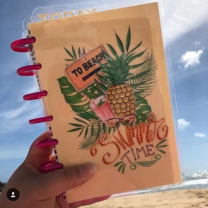 Summer, Tropical Happy Planner Covers. Beach, Pineapple, Girl, Floral ...