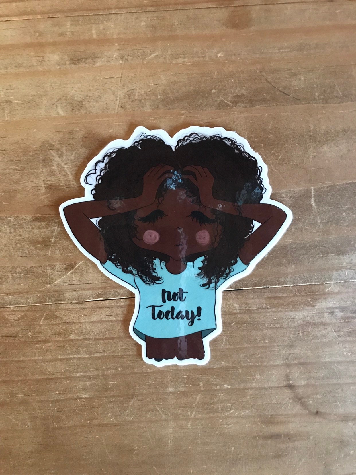 Not Today Die Cut or Planner Stickers. Cute Girl. Decorate a - Etsy