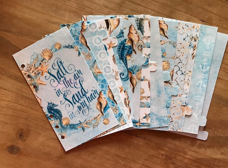 Seashell Planner Dividers Dashboard Plus Tabbed Dividers - Etsy