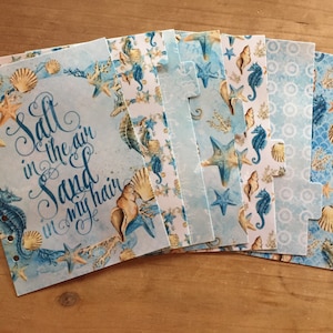 Seashell Planner Dividers, Dashboard Plus Tabbed Dividers, Mini, Pocket ...