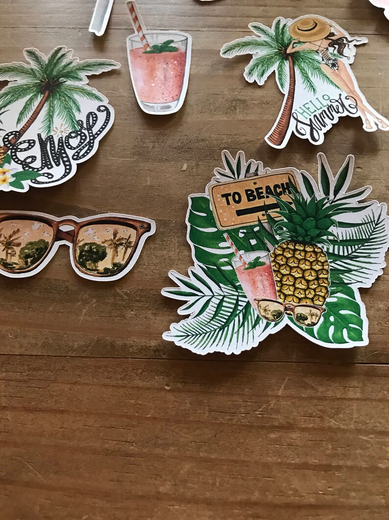 Summer time die cuts. Each cut out is 3 inches tall. Perfect | Etsy