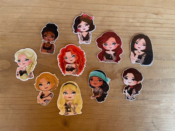 Tattooed Princess Die Cut Sticker. for Decorating a | Etsy