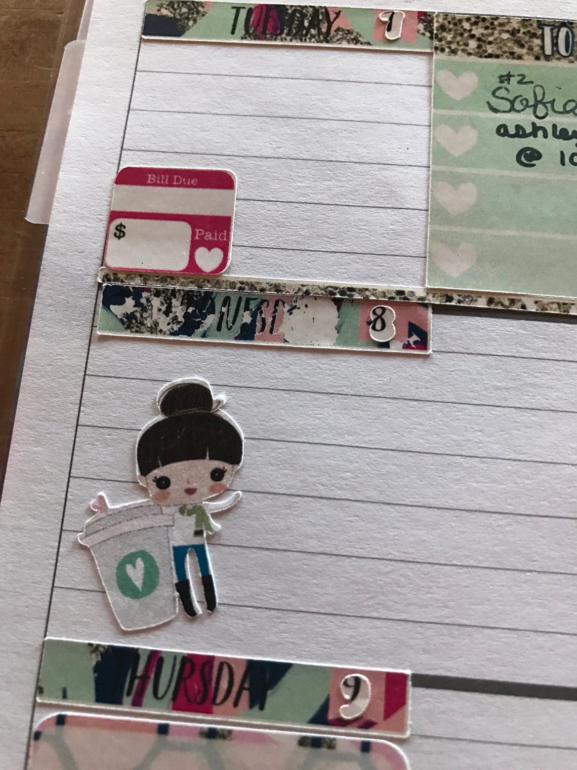 Coffee Time Stickers / Cute Girl / Functional Stickers / - Etsy