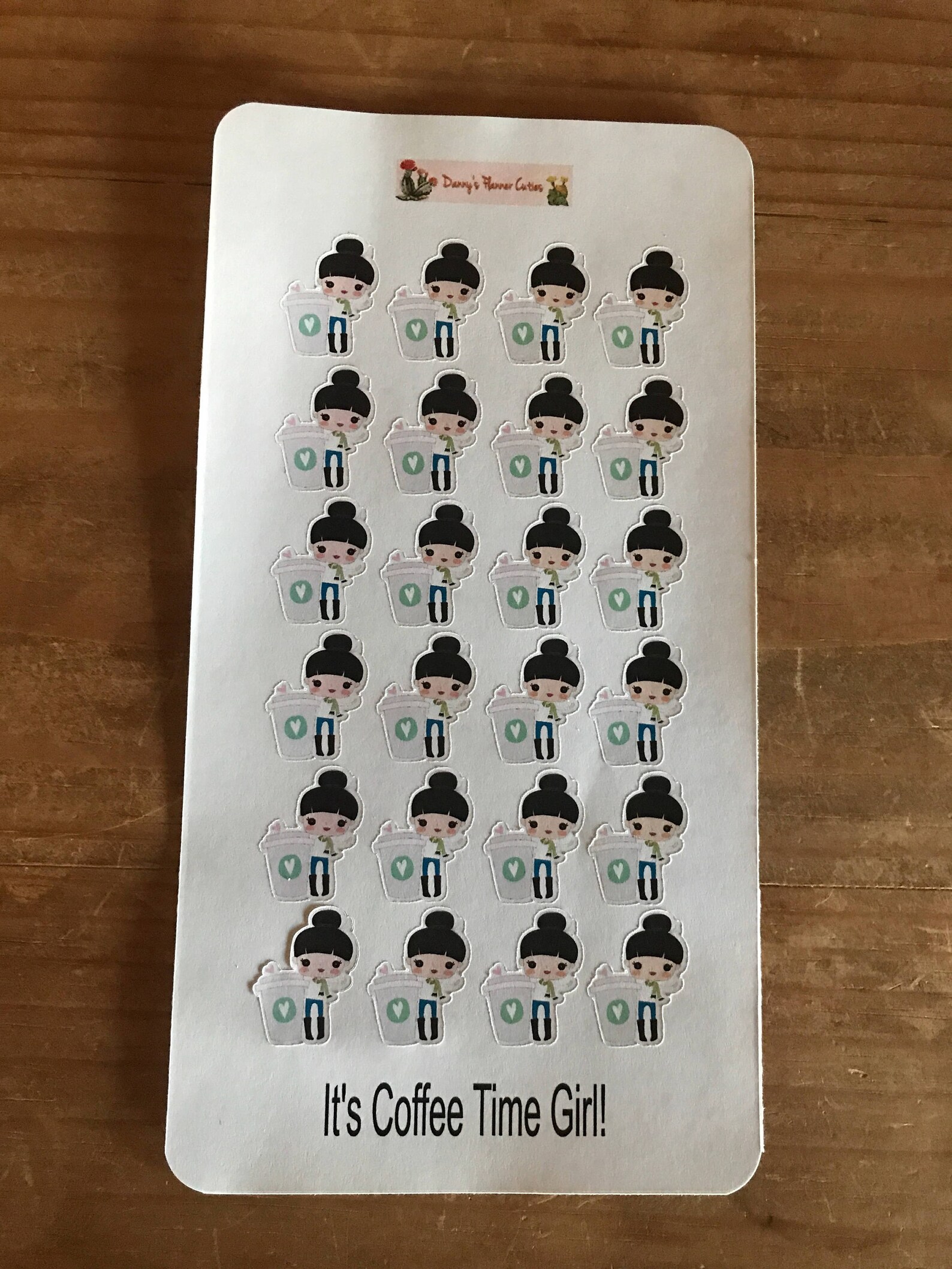 Coffee Time Stickers / Cute Girl / Functional Stickers / - Etsy