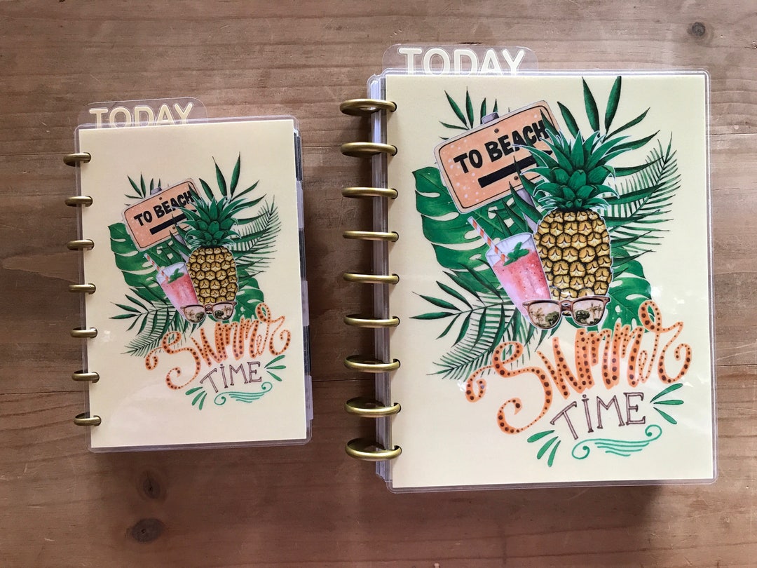 Summer, Tropical Happy Planner Covers. Beach, Pineapple, Girl, Floral ...