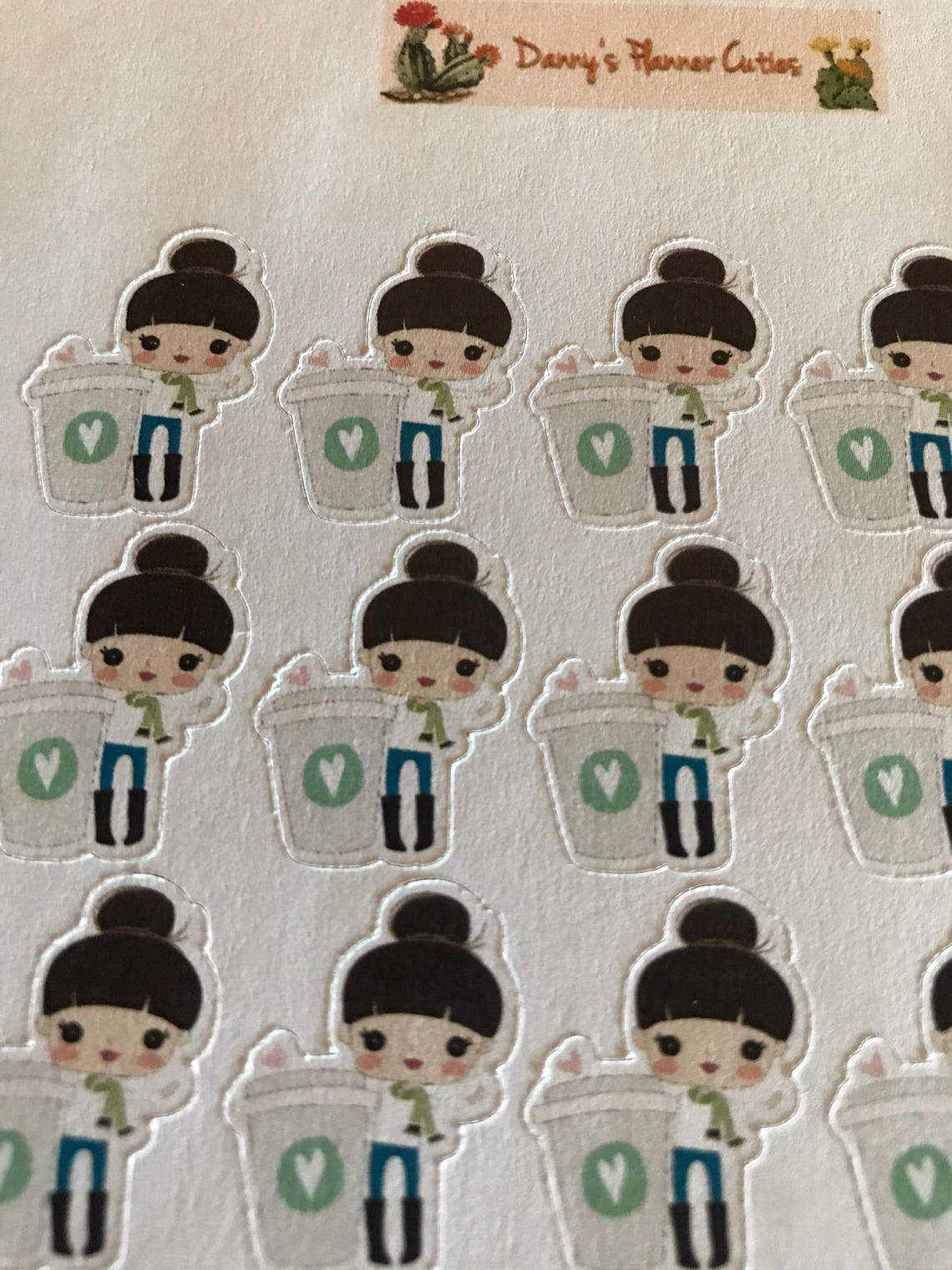Coffee Time Stickers / Cute Girl / Functional Stickers / - Etsy