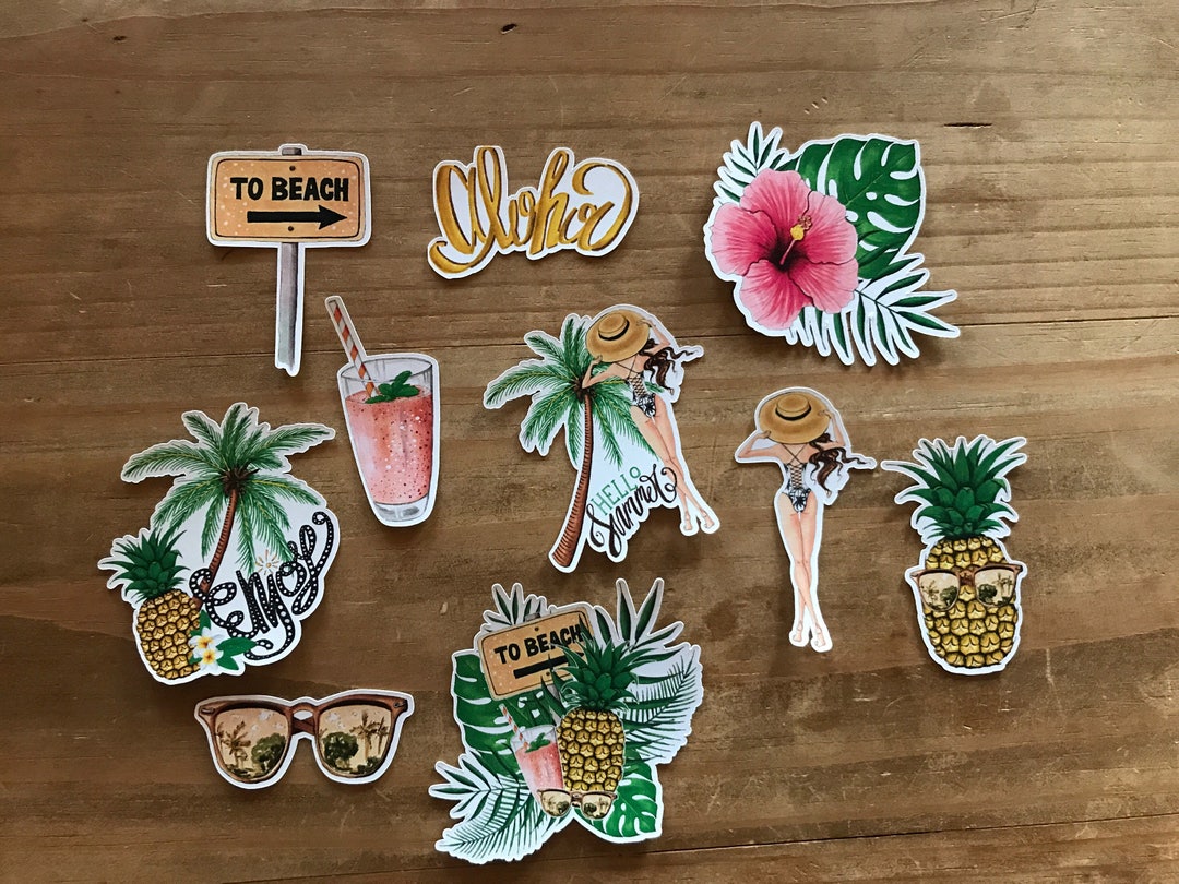 Summer Time Die Cuts. Each Cut Out is 3 Inches Tall. Perfect for ...