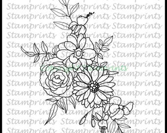 Flower digital stamp | Etsy