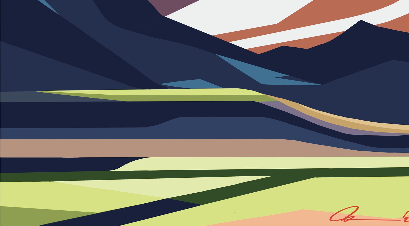 Plateau Abstract Minimalist Wall Art Gallery Print Brendan Cassidy - Etsy