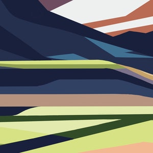 Plateau Abstract Minimalist Wall Art Gallery Print Brendan Cassidy - Etsy