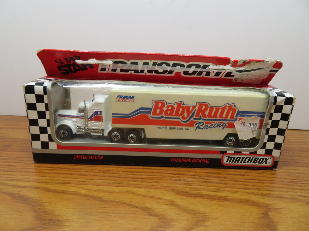 T 73 Matchbox 1993 Baby Roth Racing CY104 Die Cast Hauler New Old Stock ...