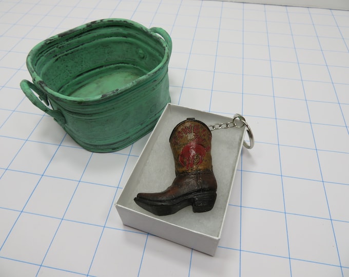 Tehachapi Keychain, Cowboy Boot, Hand Tooled Leather - Etsy