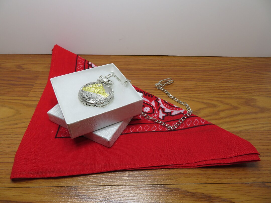 WS Train Quartz Conductors Pocket Watch Silver With 12" Chain ...