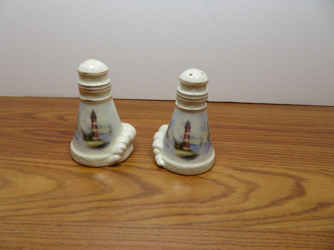 T 446 Vintage 1970's Thomas Kinkade Lenox Ceramic Nautical Salt N ...