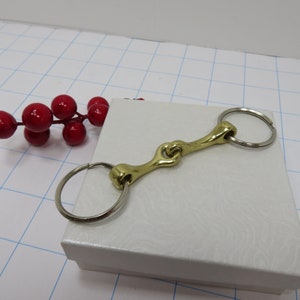 Snaffle Key Chain Solid Brass Bit and Chrome O'rings - Etsy