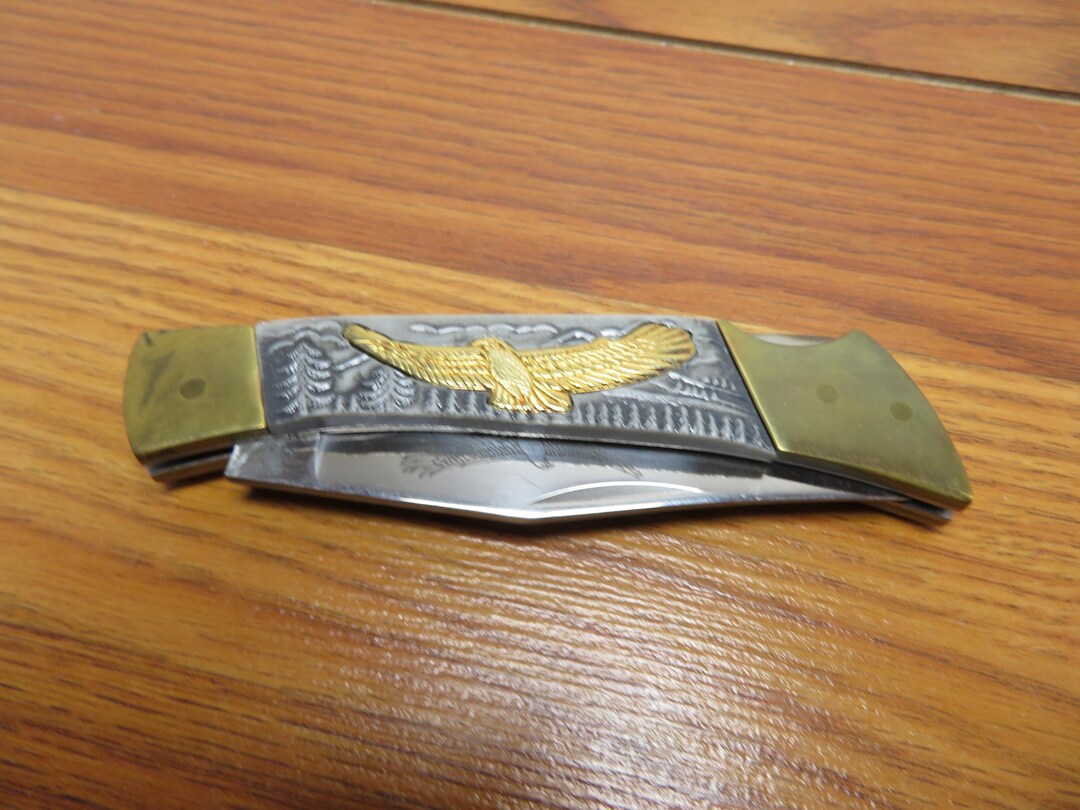 T 626 Vintage 1970 Bald Eagle Stainless Steel Lock Back Knife Brand New ...