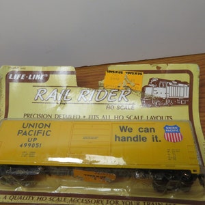 MH 954 HO Life-like Rail Rider 1990 Union Pacific Box Car 49905 Brand ...