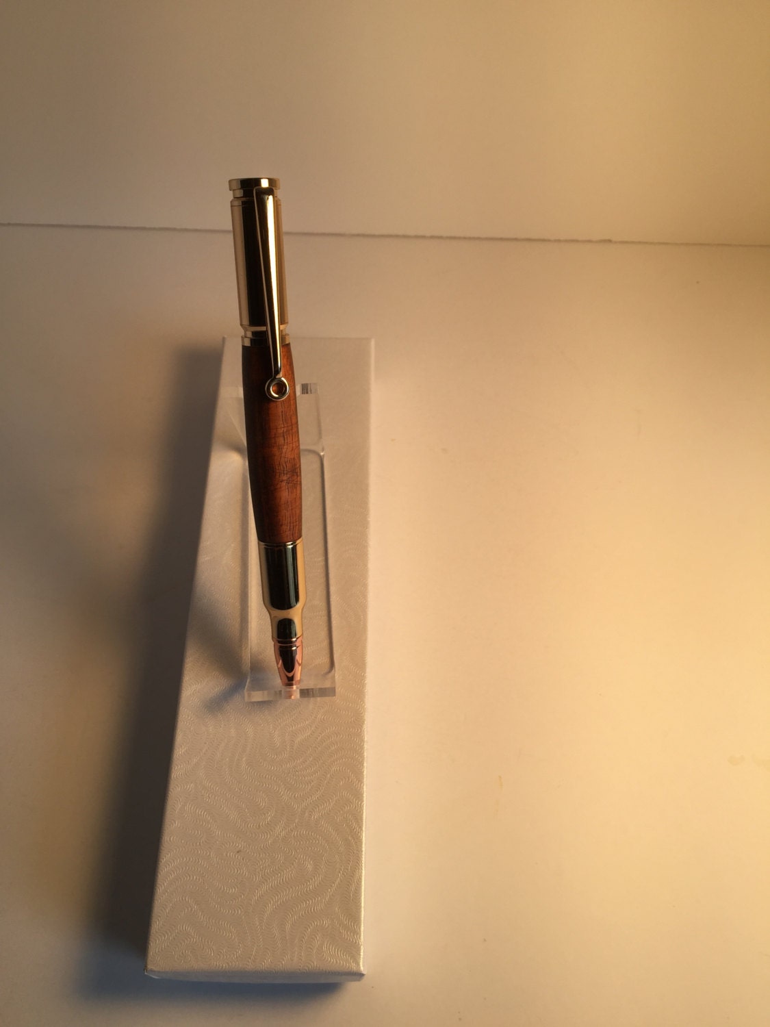 517 24kt Gold Bullet Pen With Goncalo Alves Wood Ready To Ship!