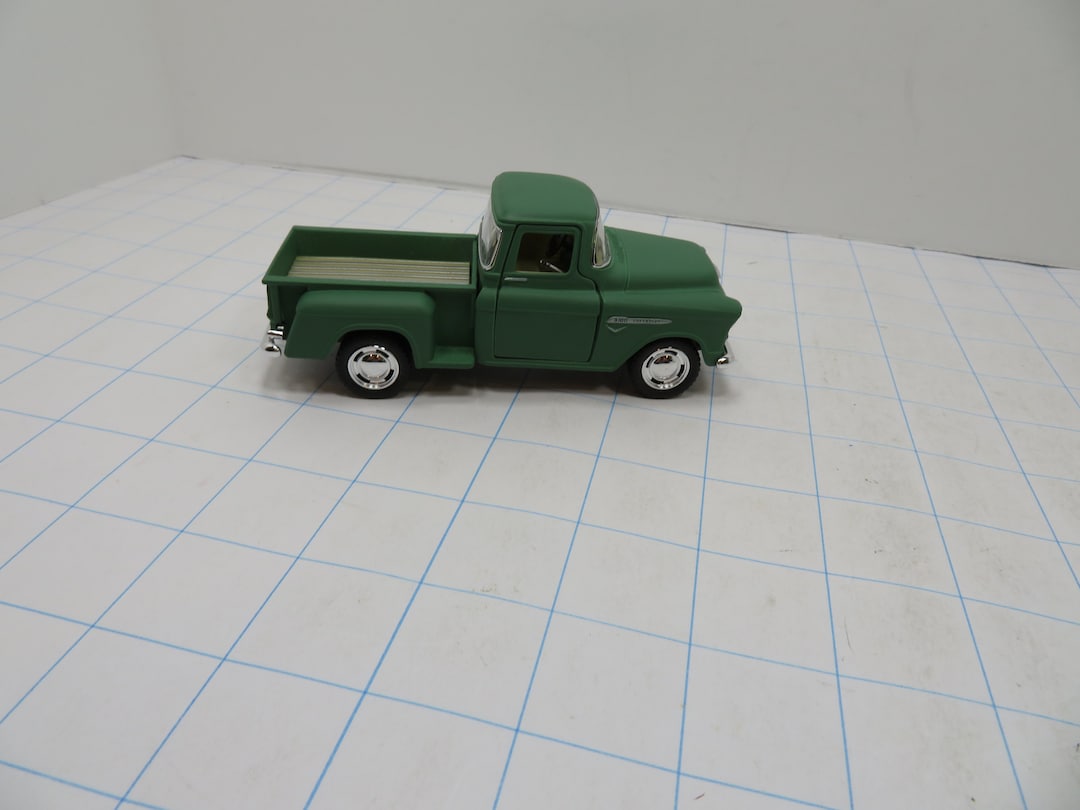 MH 455 5" Die-cast 1955 Chevy Stepside Pick up Pull Back - Brand New ...