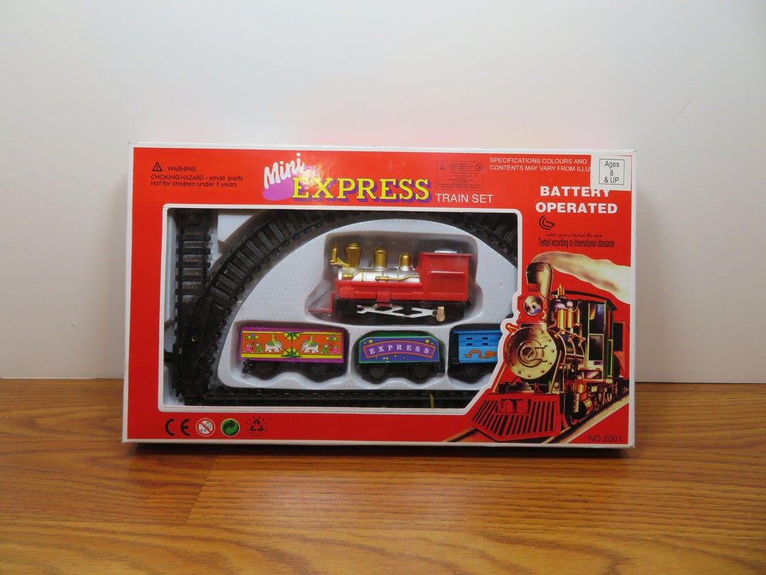 MH 287 Mini Express Battery Operated Train Set Includes Engine, (3 ...