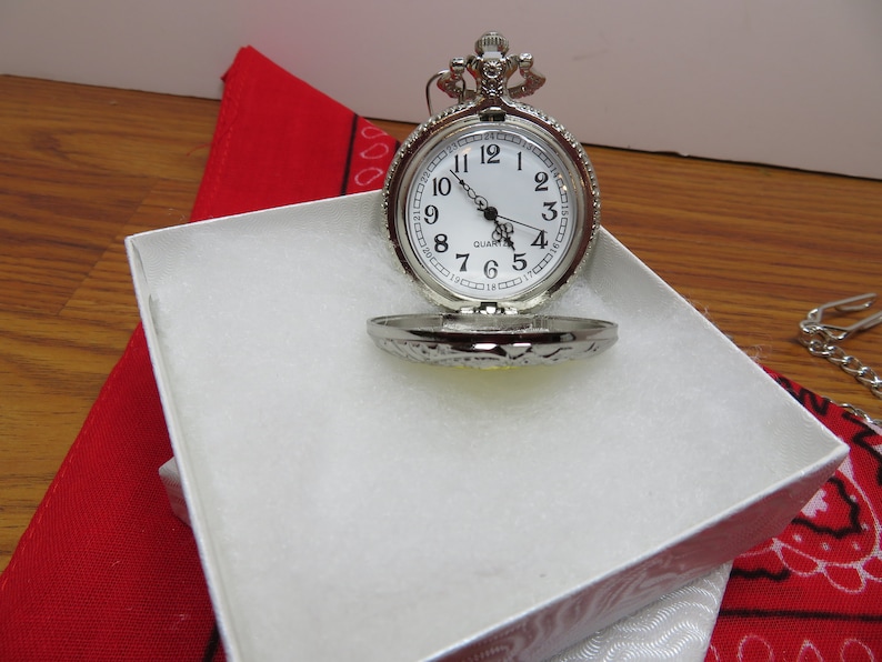 WS Train Quartz Conductors Pocket Watch Silver With 12 - Etsy