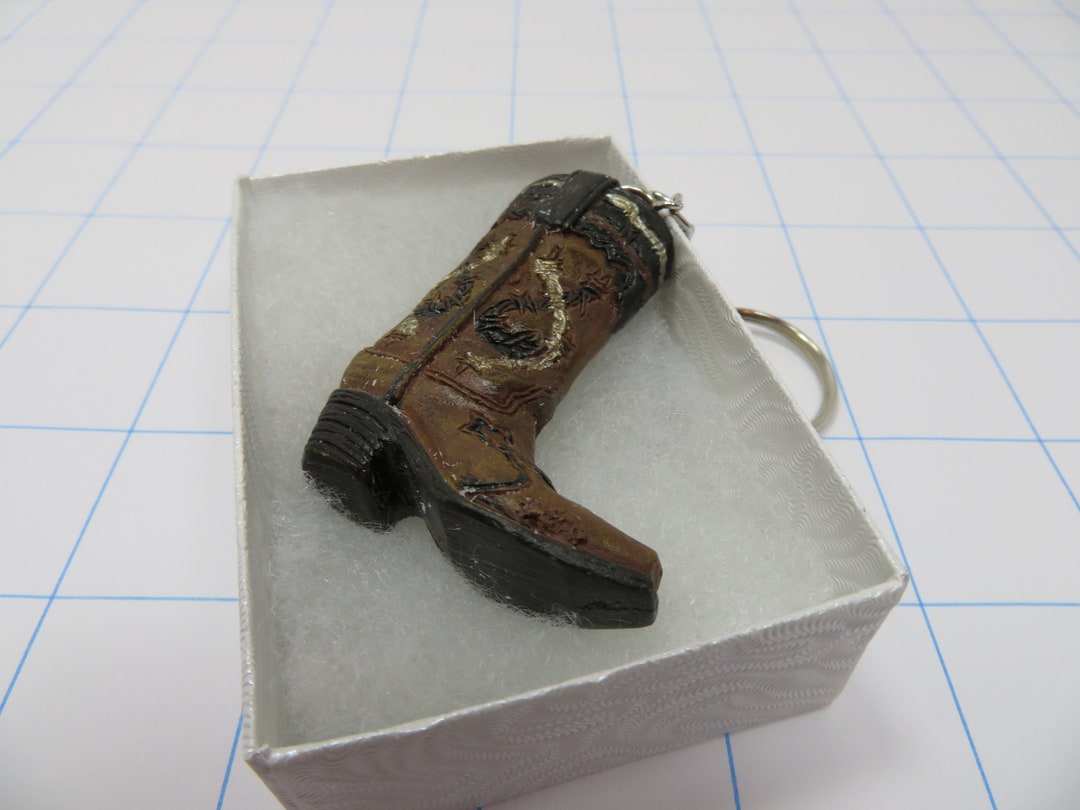 CB1 Western Cowboy Boot Key Chain - Ready to Ship! - Etsy