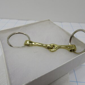 Snaffle Key Chain Solid Brass Bit and Chrome O'rings - Etsy