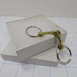 Snaffle Key Chain Solid Brass Bit and Chrome O'rings - Etsy