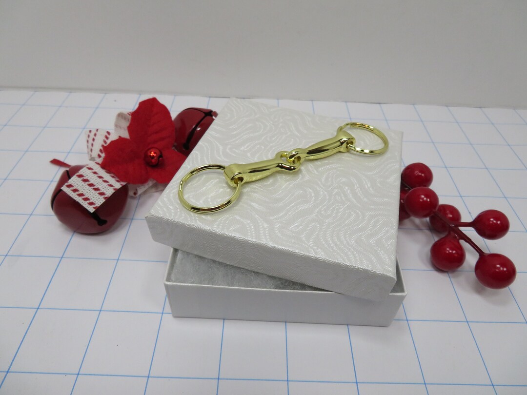 Snaffle Key Chain With Solid Brass Bit and Plated O'rings - Etsy