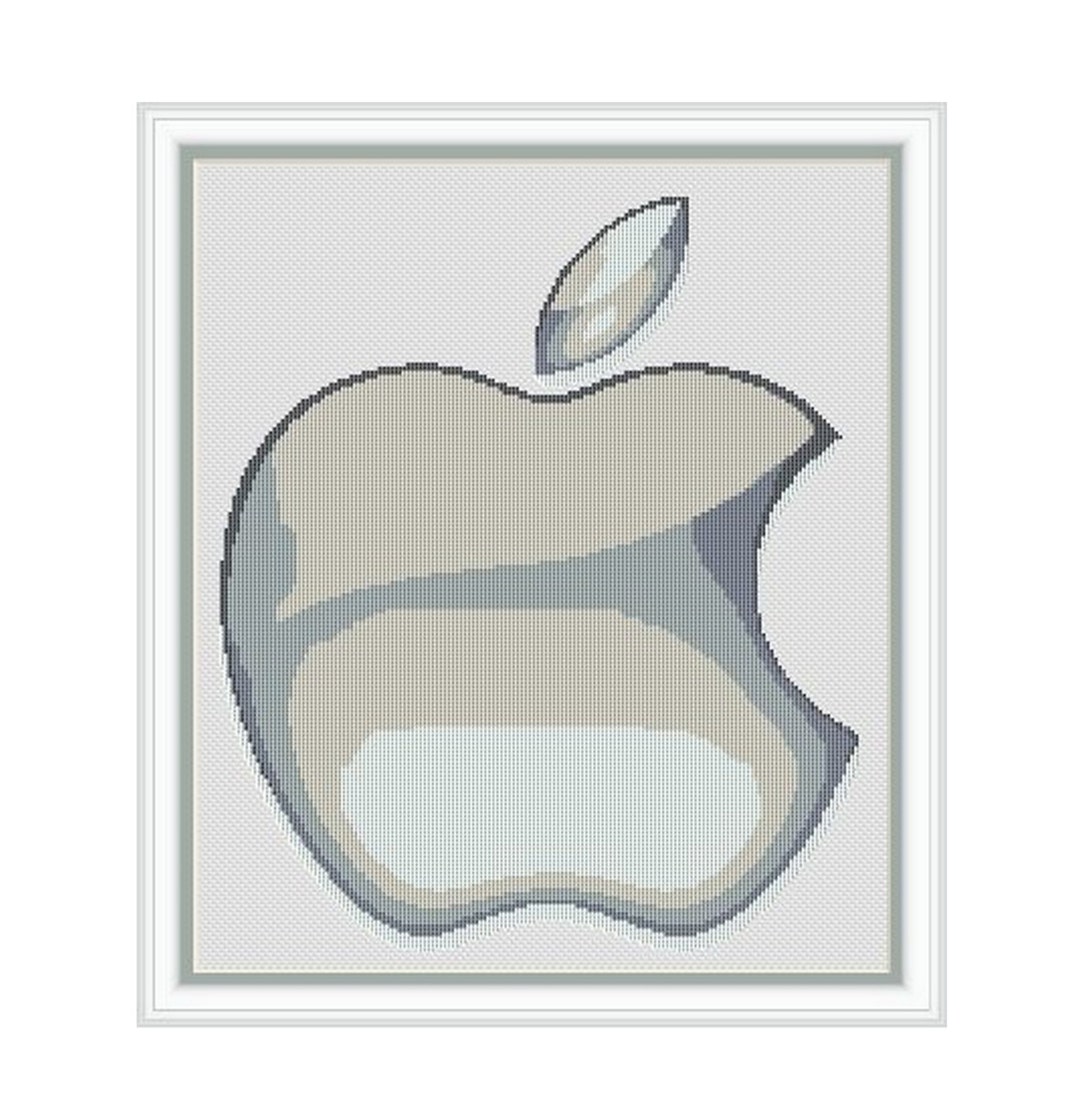 Cross Stitch Pattern "apple Logo",instant Download PDF - Etsy