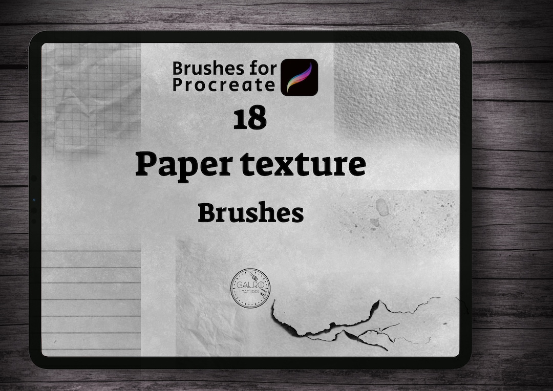 18 Basic Paper Texture Brushes. Paper Brushes for Procreate. - Etsy