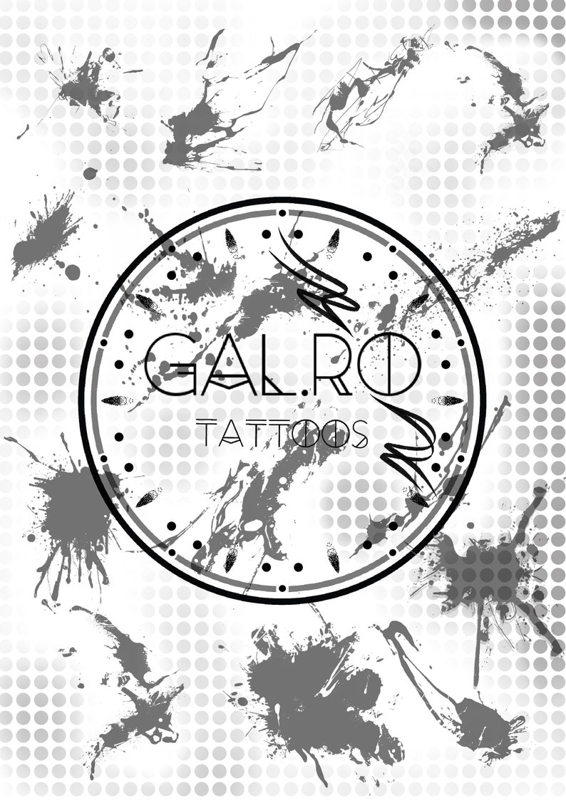 40 Ink Splash Stamps, Splatter Brushes for Proceate - Etsy