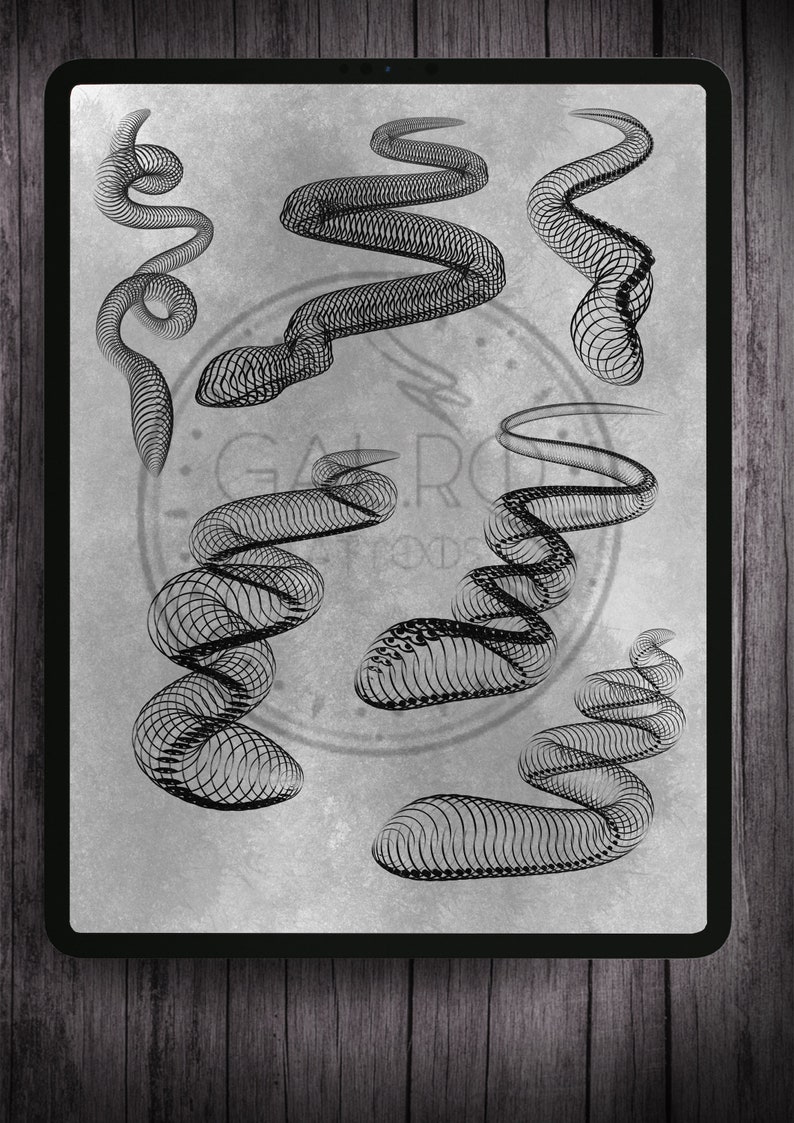 10 Snake Maker Brush. Snakes Brushes for Procreate. - Etsy