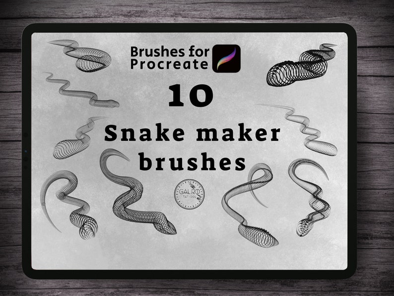 10 Snake Maker Brush. Snakes Brushes for Procreate. - Etsy