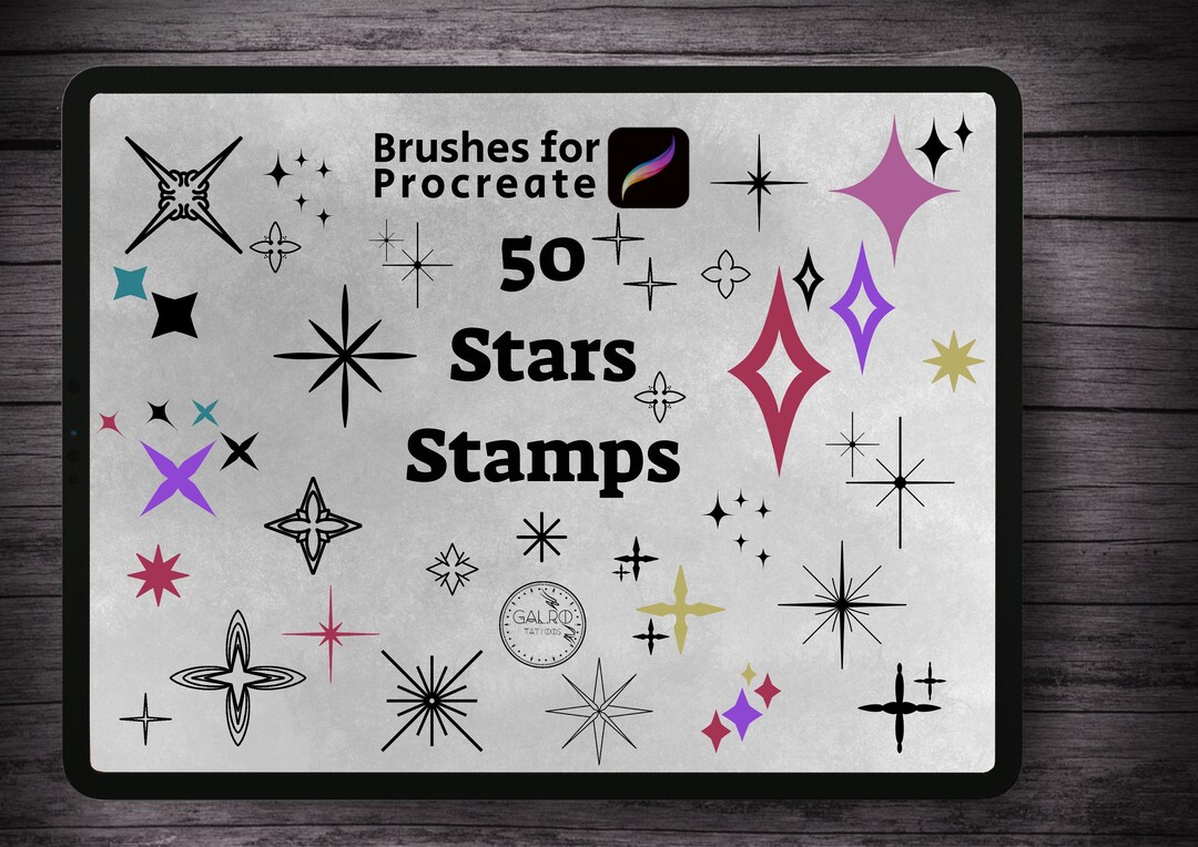 50 Star Stamps Brushes for Procreate - Etsy