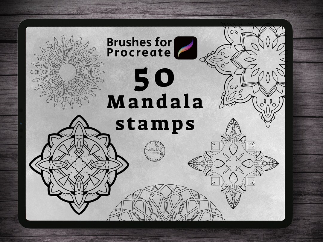 50 Mandalas Stamps Brushes for Proceate - Etsy