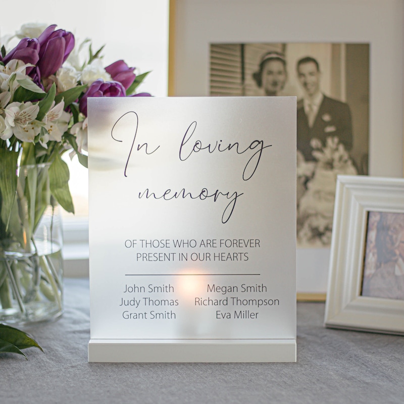 In Memoriam Sign - Etsy