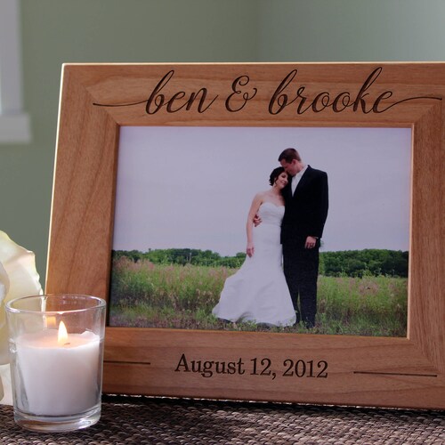 Wedding Photo Frame Personalized Picture Frame Engraved - Etsy