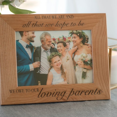 Personalized Parents of the Bride & Groom Picture Frame - Etsy