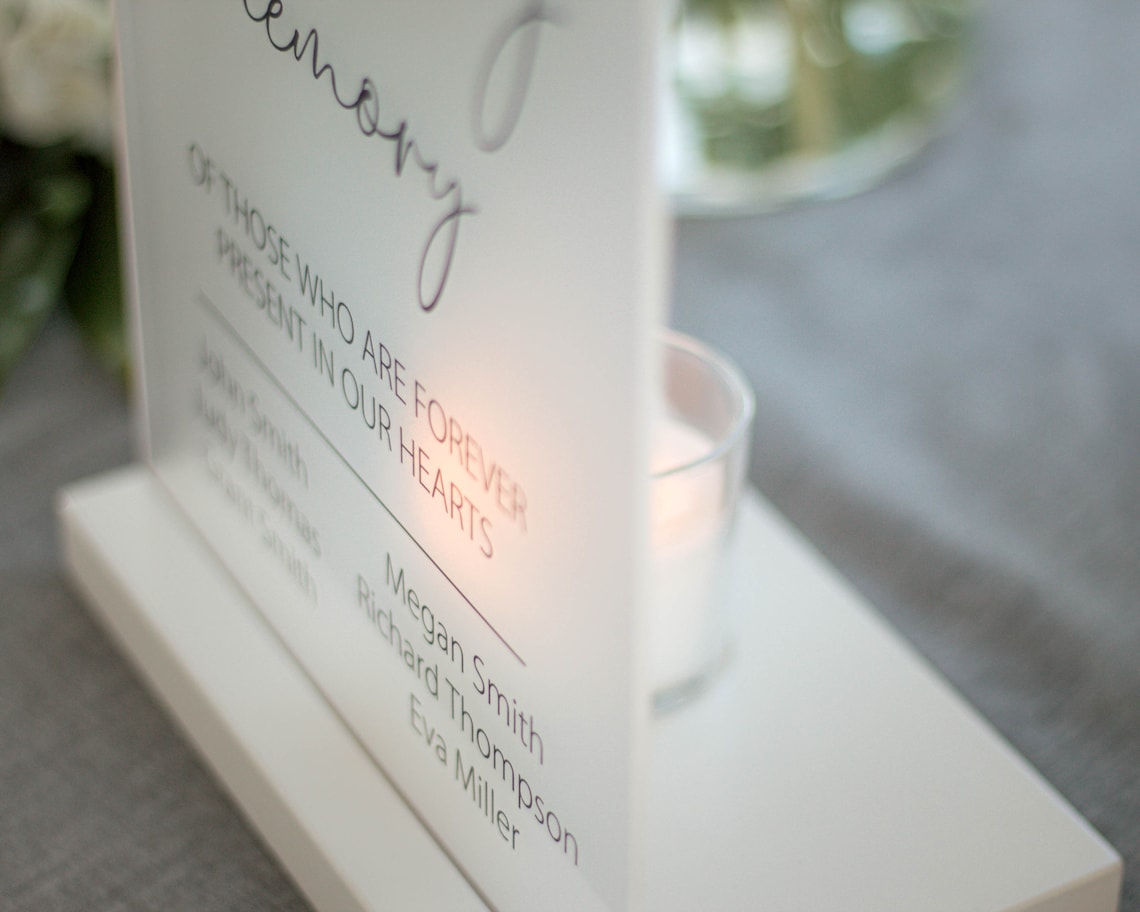 In Loving Memory Sign Customized with Names Wedding Memorial | Etsy