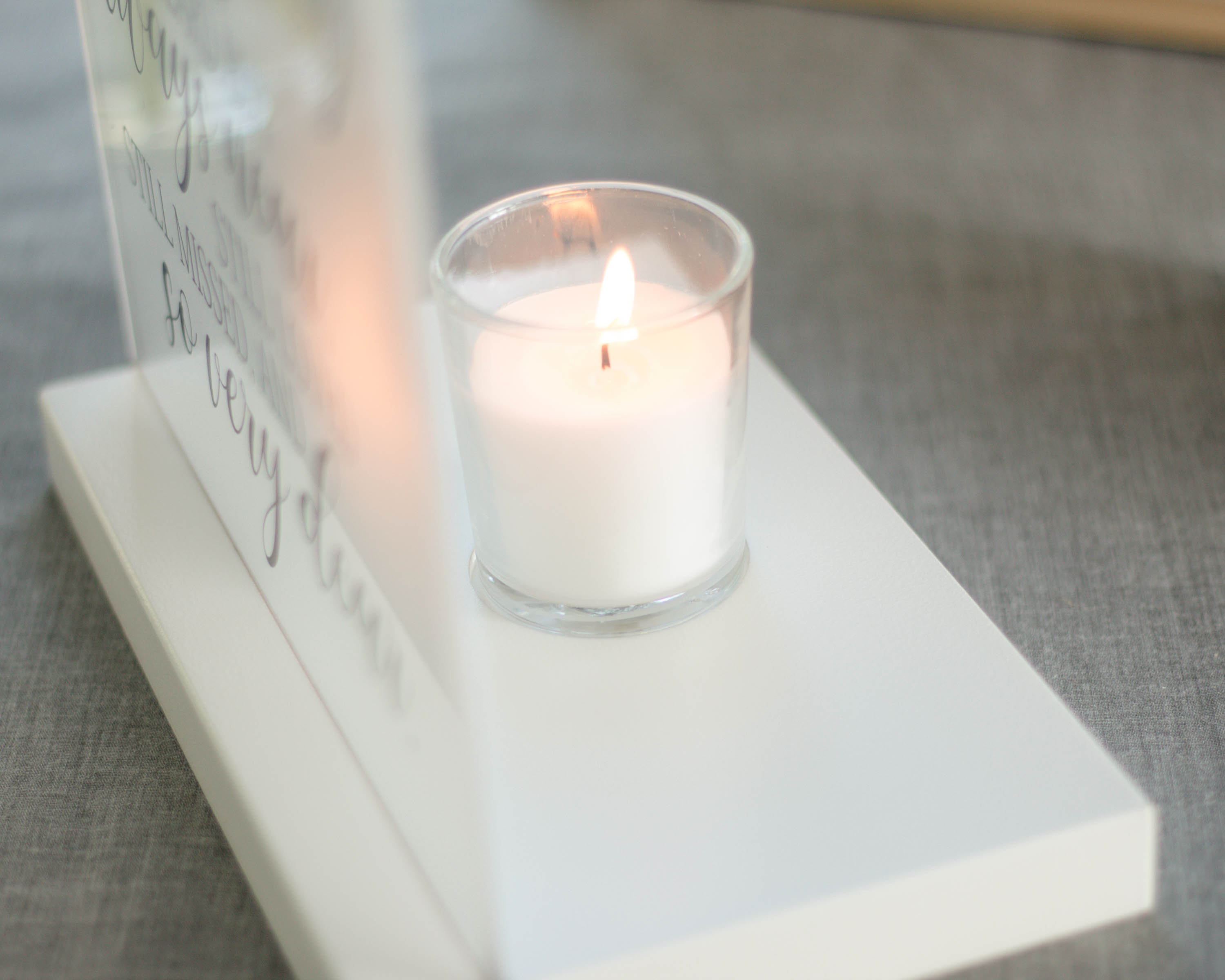 Acrylic Wedding Memorial Table Sign - Backlit Memorial With Candle ...