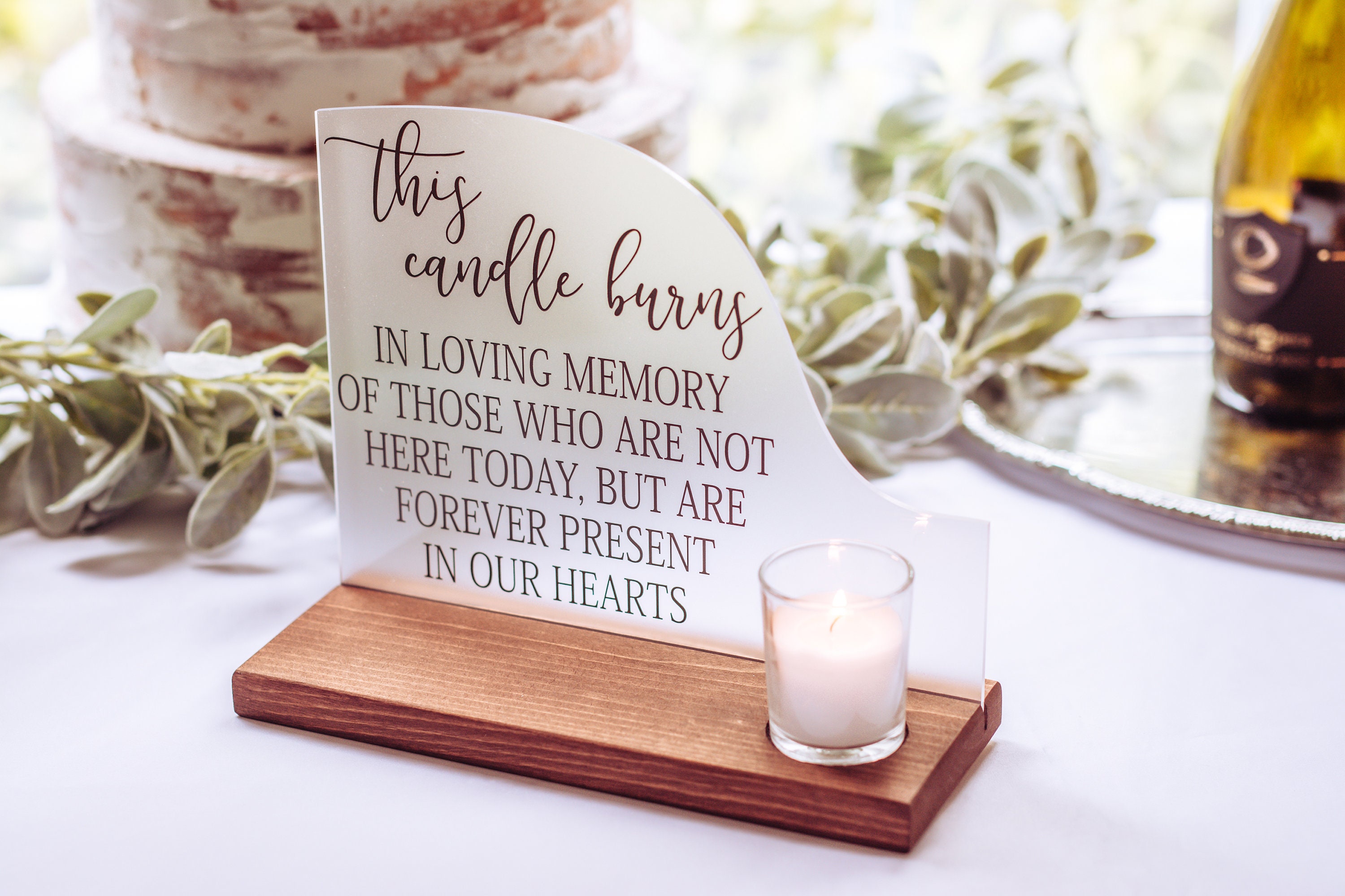 Wedding Remembrance This Candle Burns Memorial Candle | Etsy