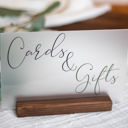 Wedding Gift Table Sign Cards and Gifts Sign Acrylic Gift - Etsy