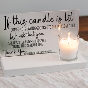 Veterinarian Euthanasia Sign - If This Candle is Lit - Vet Office Decor ...