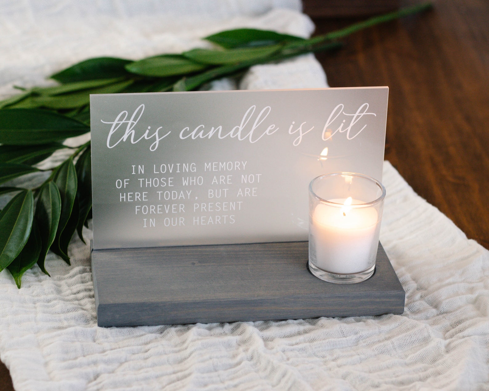 Wedding Memorial Sign This Candle is Lit Acrylic Wedding | Etsy